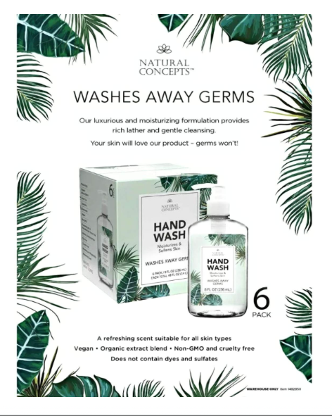 Natural Concepts Moisturizing Hand Wash 6 Pack – Ner Li USA
